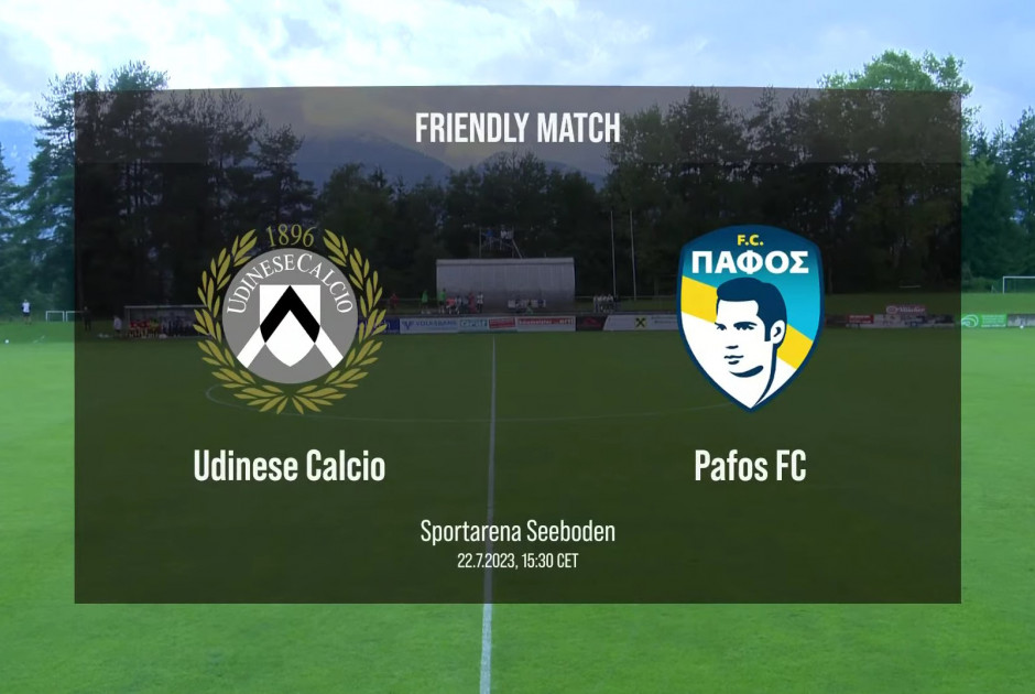 Ουντινέζε-Πάφος FC 2-0: Δοκιμές και ήττα για την Παφιακή ομάδα (ΒΙΝΤΕΟ) | Ant1 Live