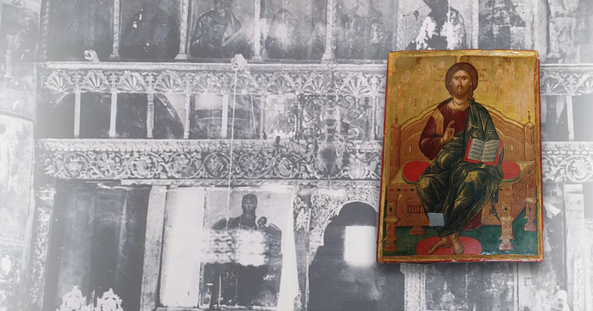 Στην πατρώα γη η εικόνα του ένθρονου Χριστού της κατεχόμενης εκκλησία ...